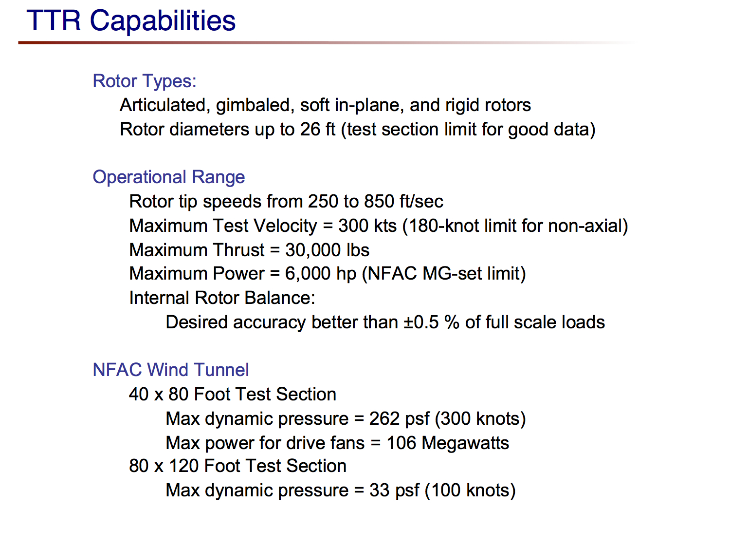 Tilt Rotor Test Rig Overview Presentation